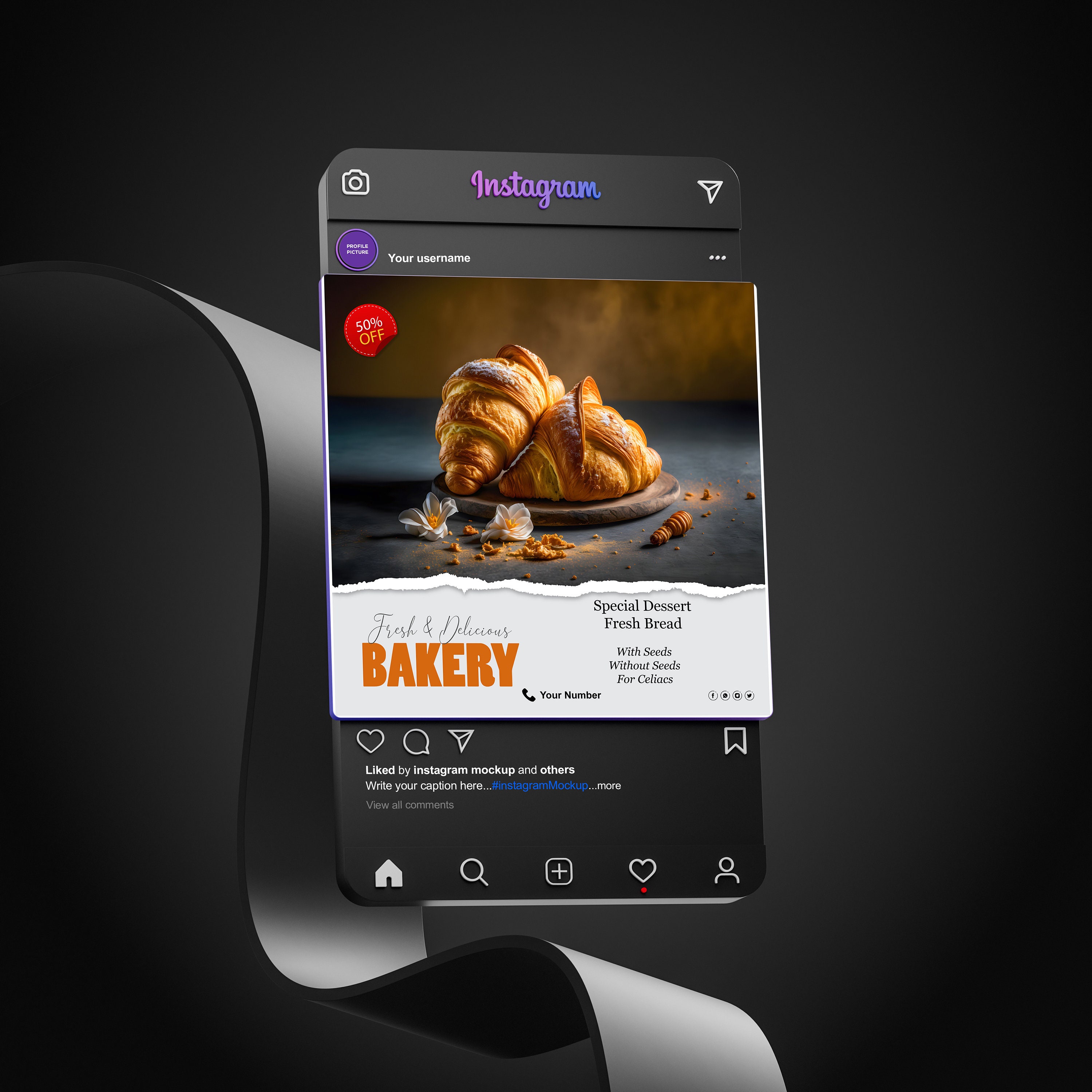 DIY Bakery Flyer Design / Cafe Flyer / Baker Social Media Post ...