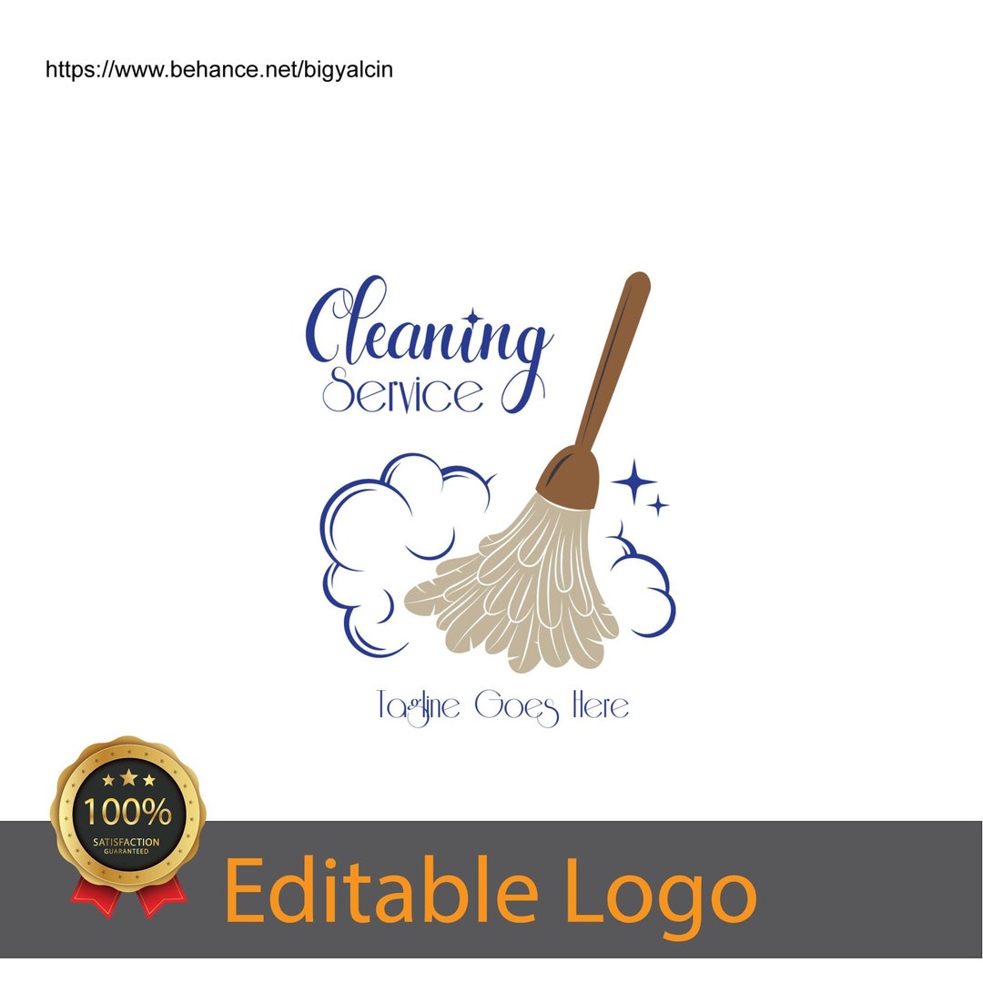 Cleaning Service Logo Design: Customizable Housekeeping Brand - Etsy