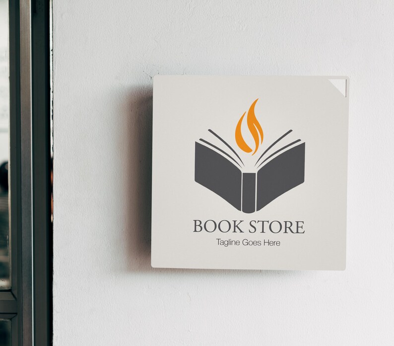 Editable Book Logo Design: Author, Blogger, Bookstore - Etsy