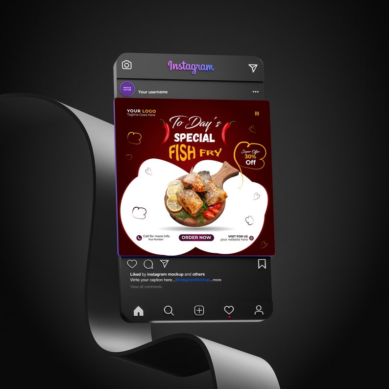 Flyer for Fish Fried / Fish Fry Cookout Instagram / Fried Fish Social ...