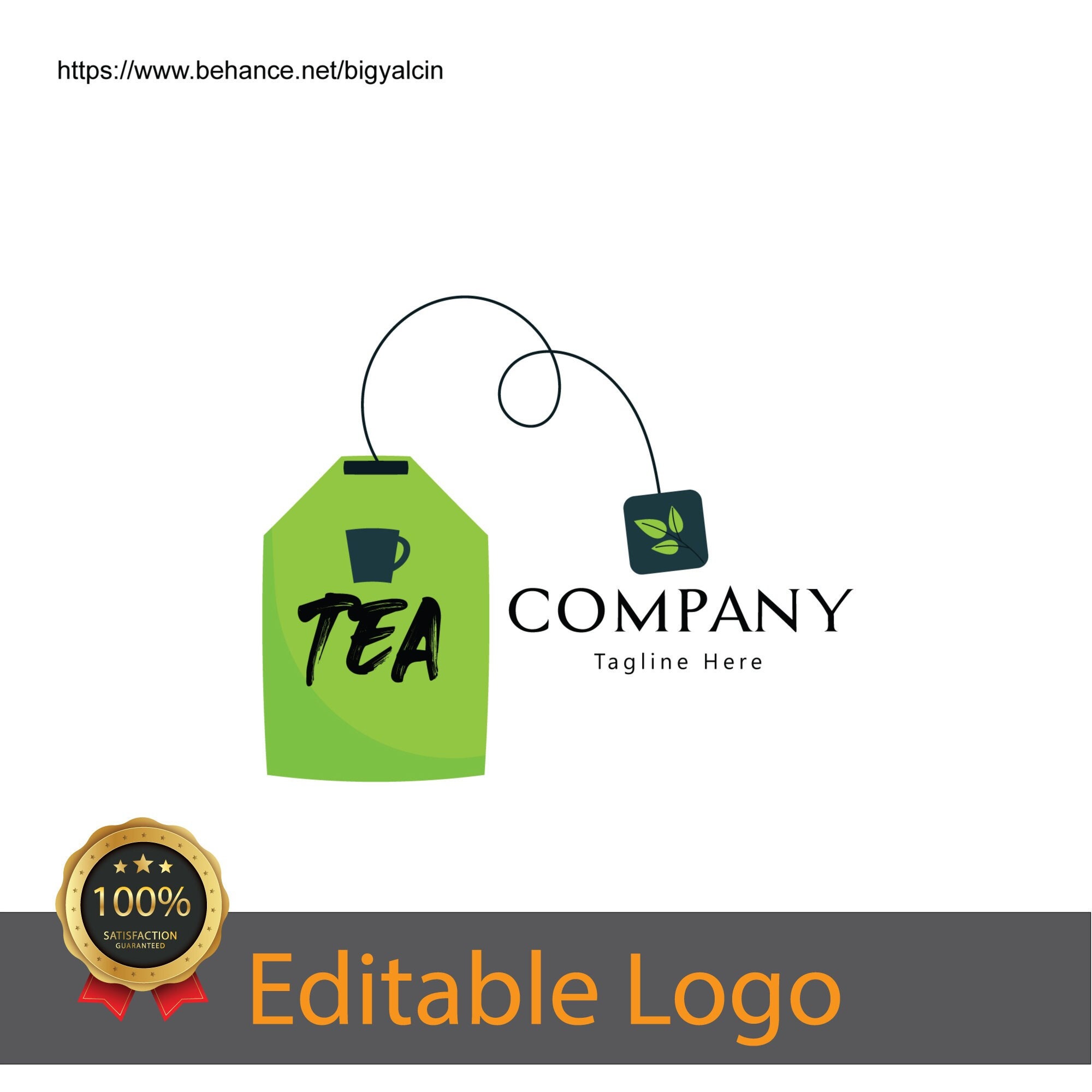 Charming Tea Shop Logo Design Customizable and Unique / Modern Cafe ...