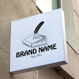 Book Logo Design / Book Shop Logo / Editable Book Store Logo / Blogger ...