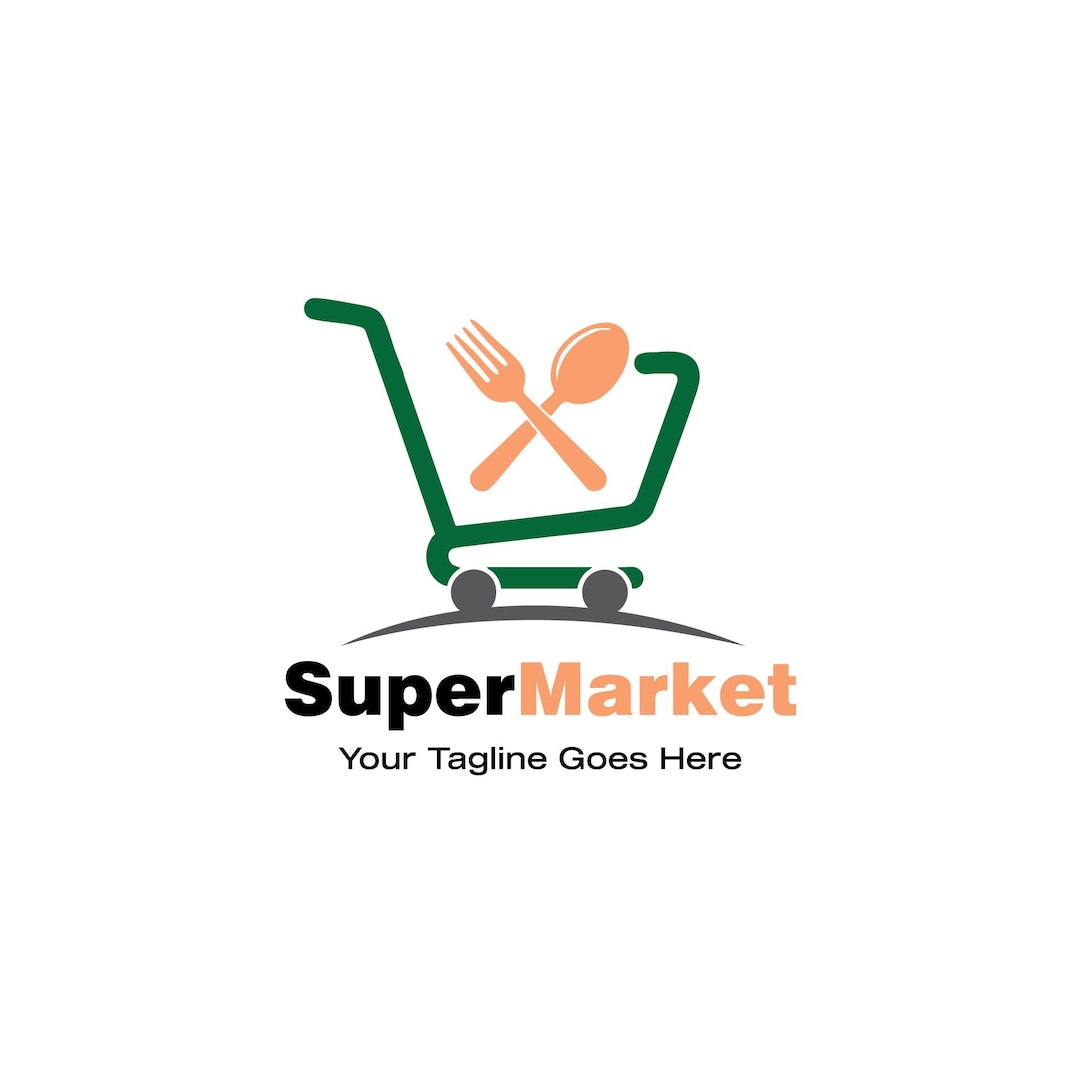 Grocery Store Logo Design: Fresh Market Branding (editable Files ...