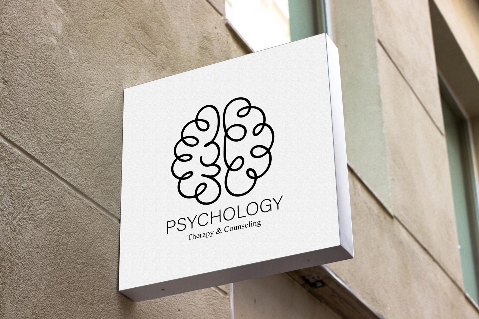 Minimalist Brain Logo Kit for Psychology Branding / Logo for ...