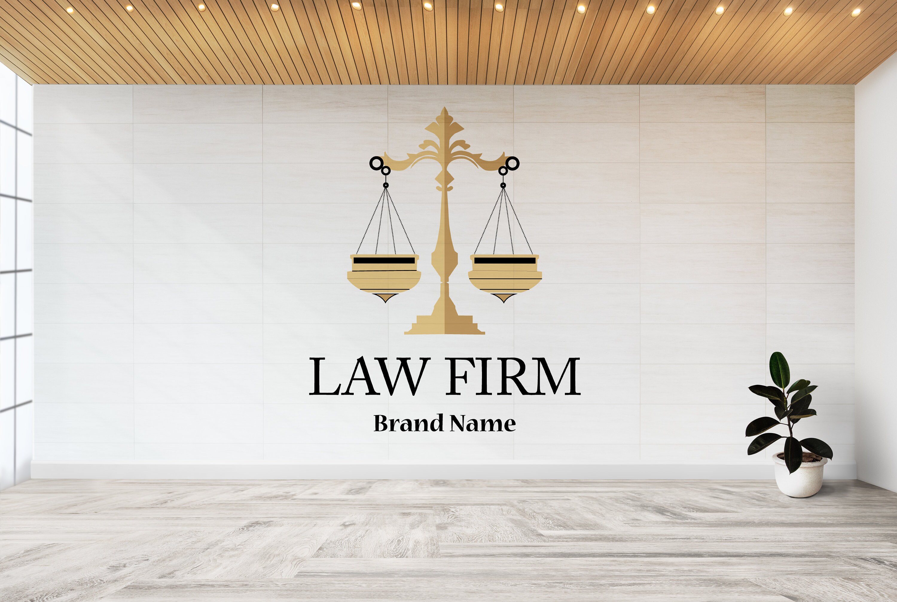 Lawyer Logo Design / Editable Law Firm Logo / Law Services Logo / Law ...
