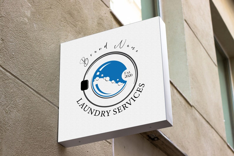 Premade Dry Cleaning Logo / Clothes Washing Logo / Dry Cleaner Logo ...