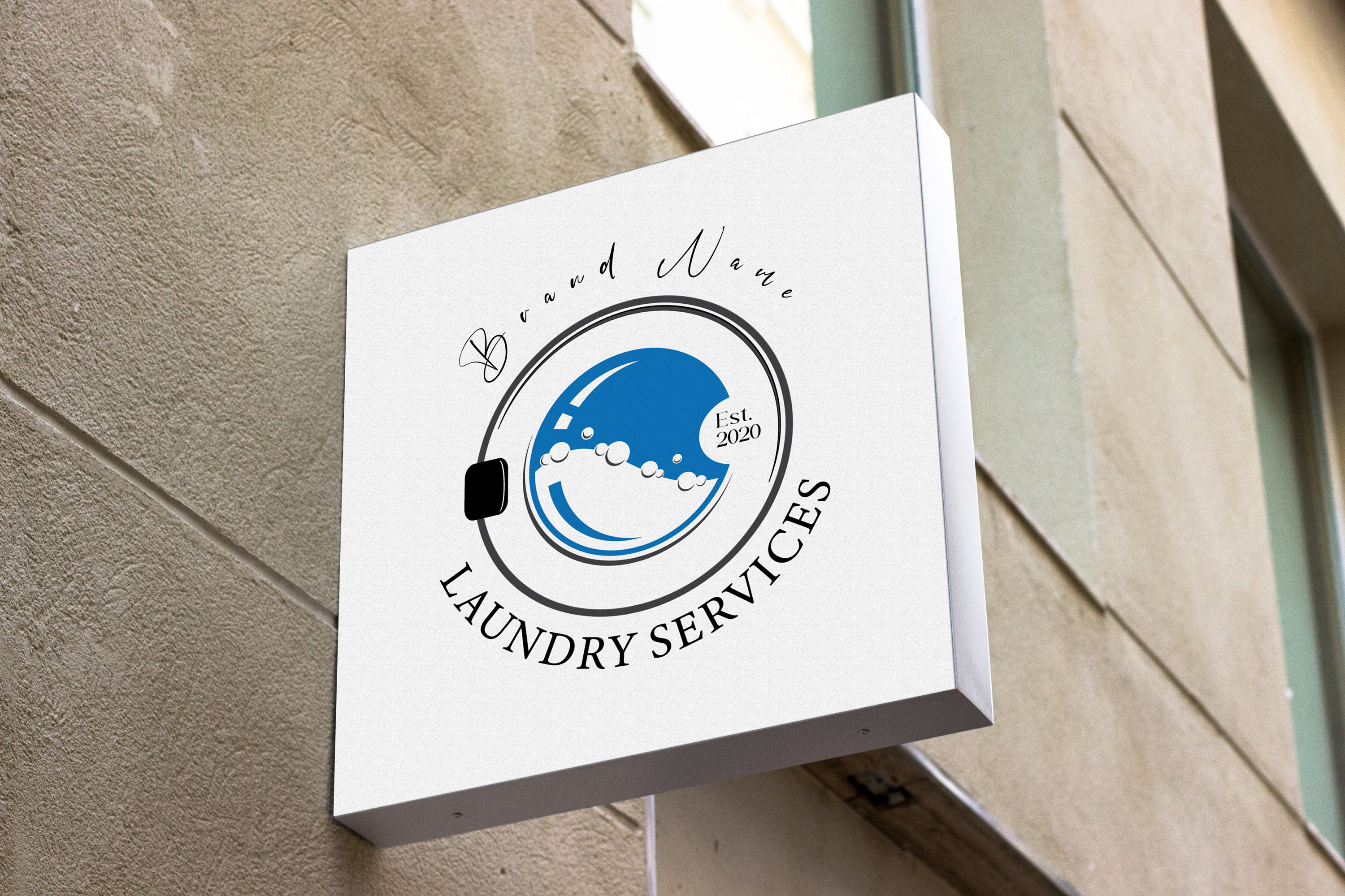 Premade Dry Cleaning Logo / Clothes Washing Logo / Dry Cleaner Logo ...