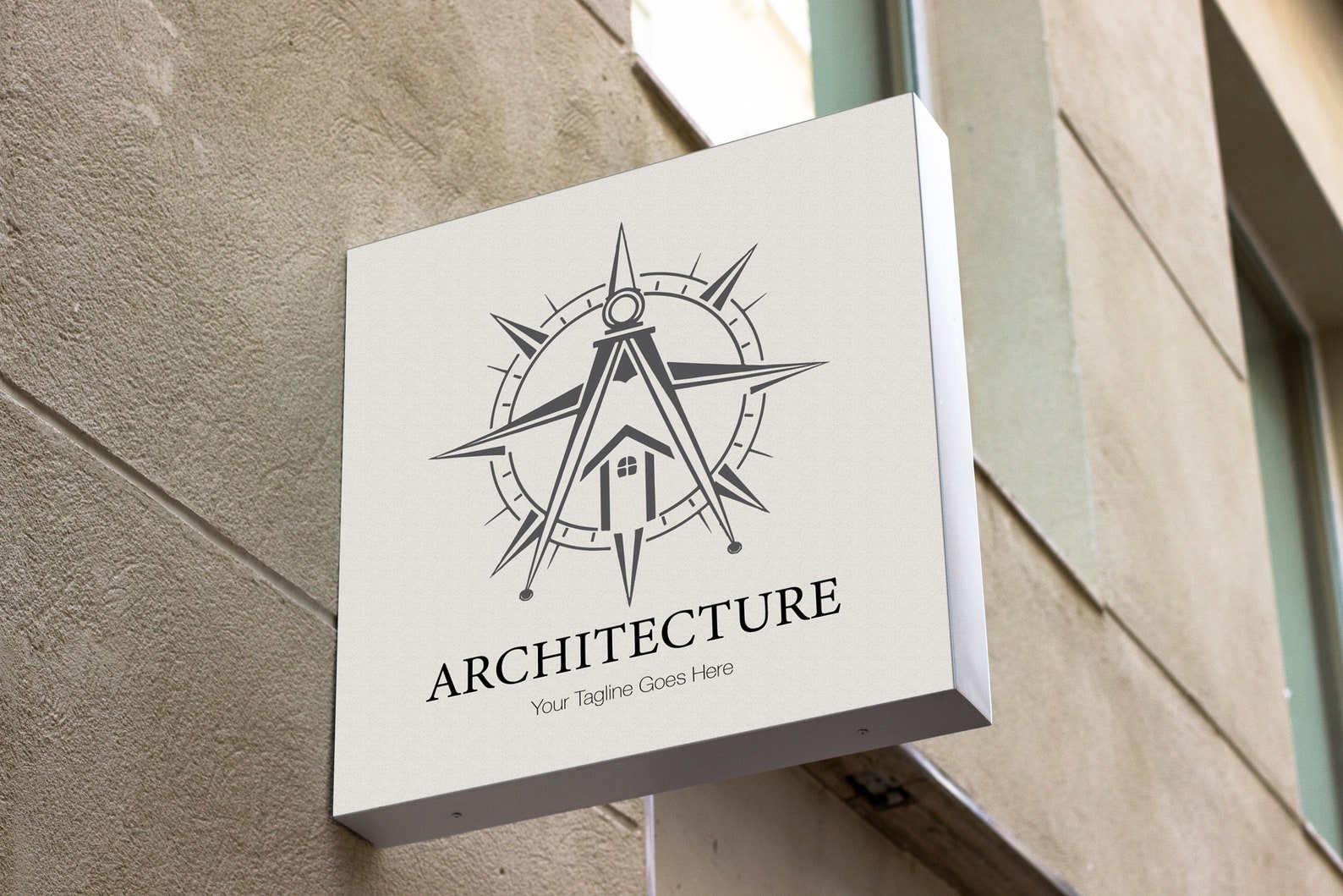 Architectural Compass Logo Design Kit / Architect Logo Design / Chic ...