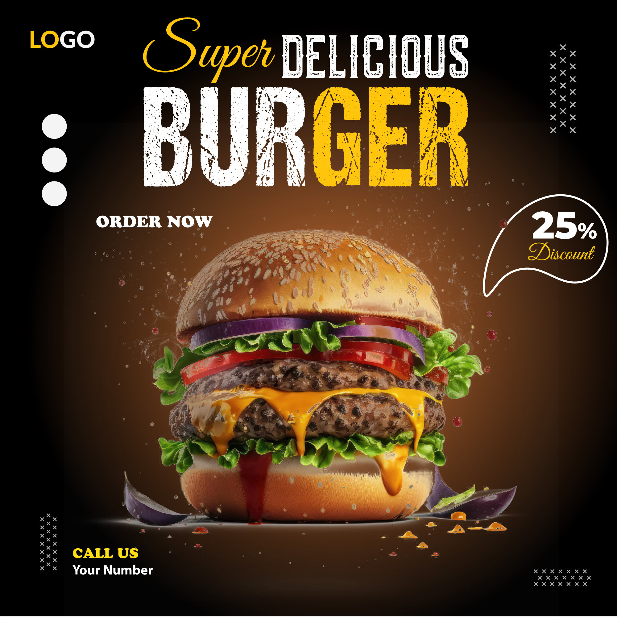 Diy Burger Flyer / Burger Marketing Social Media Post / Burger ...