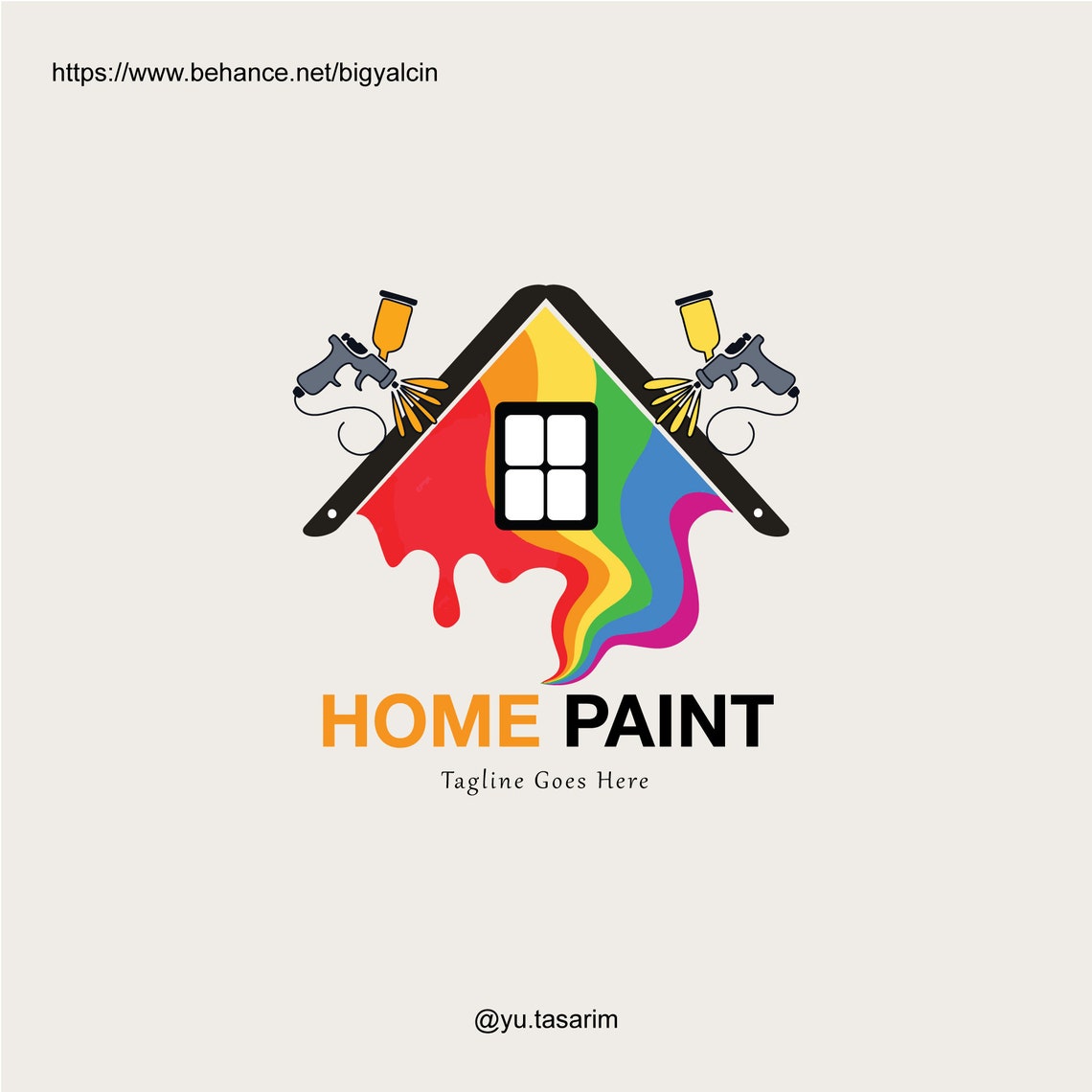 Custom House Painter Logo Design - Personalized Branding / Colorful ...