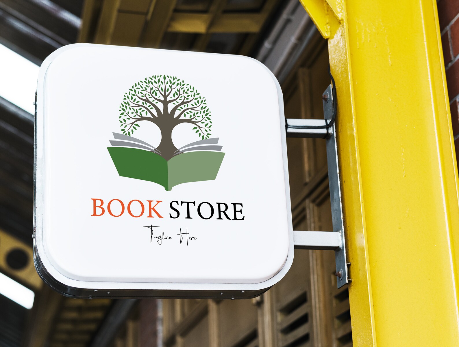 Book Logo Design / Book Shop Logo / Editable Book Store Logo / Book ...