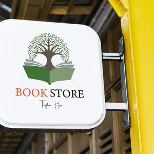 Book Logo Design / Book Shop Logo / Editable Book Store Logo / Book ...