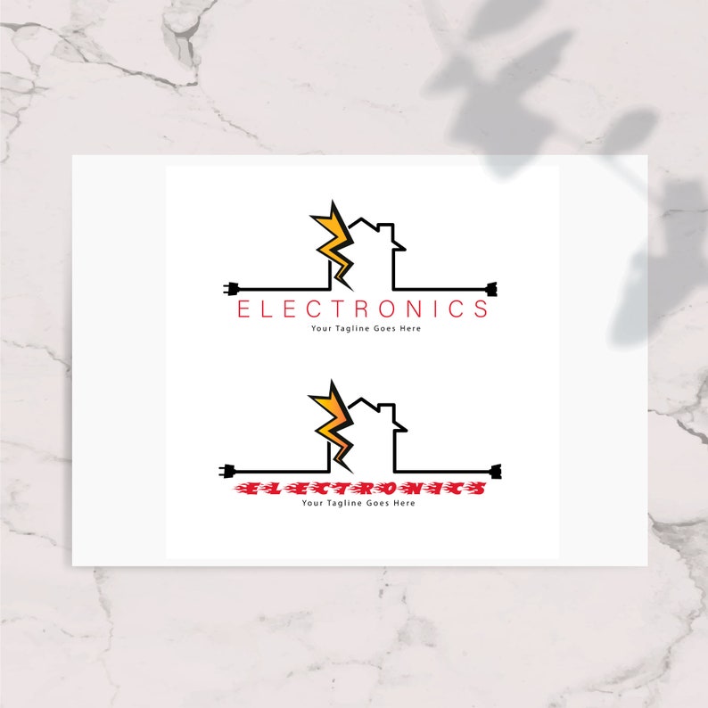 Electronics Store Logo / Electrical Logo With Two Alternatives ...