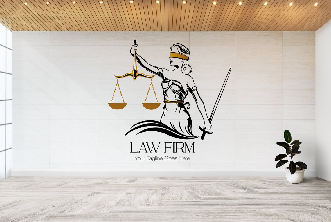 Law Firm Logo Design - Editable and Customizable / Custom Lawyer Logo ...