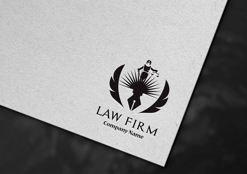 Lawyer Logo Design / Editable Law Firm Logo / Law Services Logo / Law ...