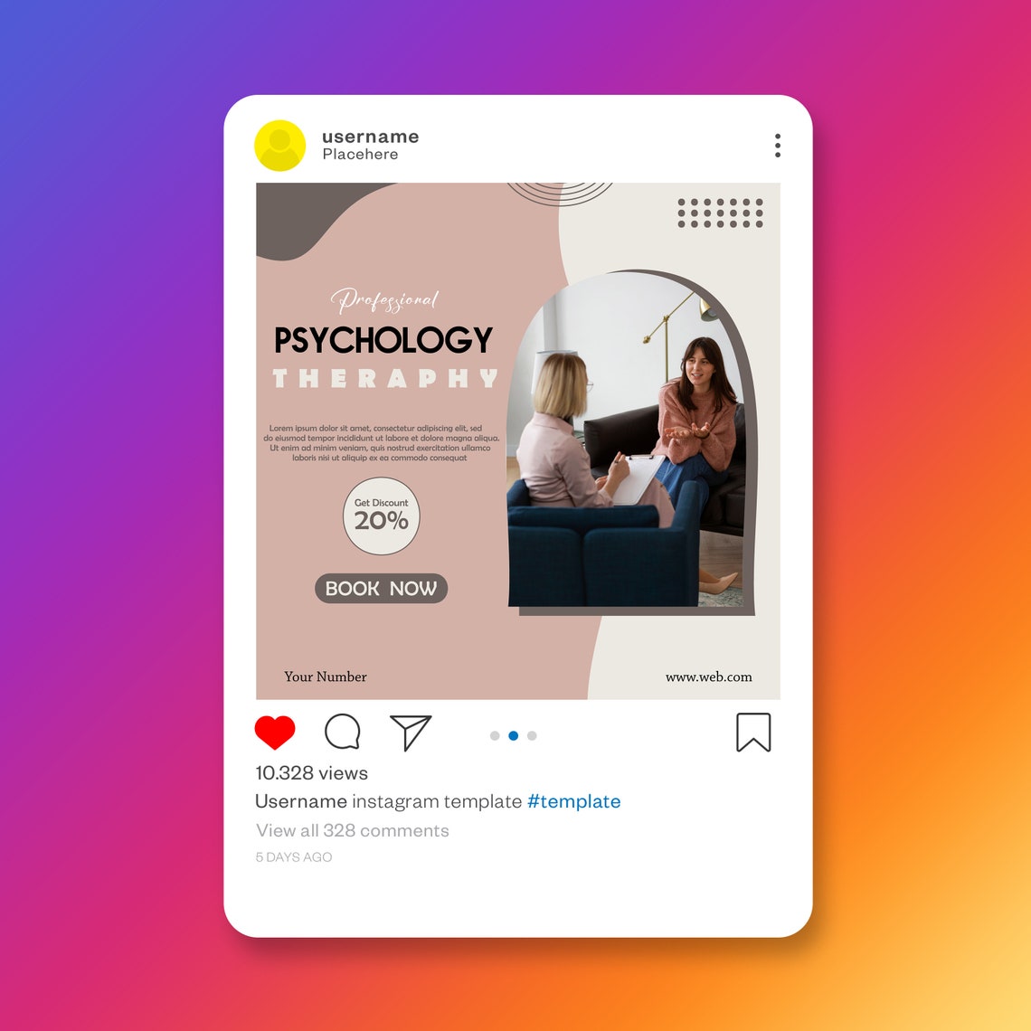 Psychologist Flyer Design / Counseling Psychology Flyer / - Etsy