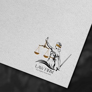 Law Firm Logo Design - Editable and Customizable / Custom Lawyer Logo ...