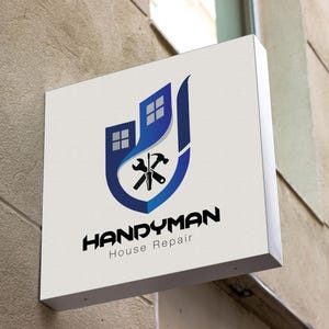 Stylish Handyman Logo Design / House Repair Business Logo / Home Repair ...