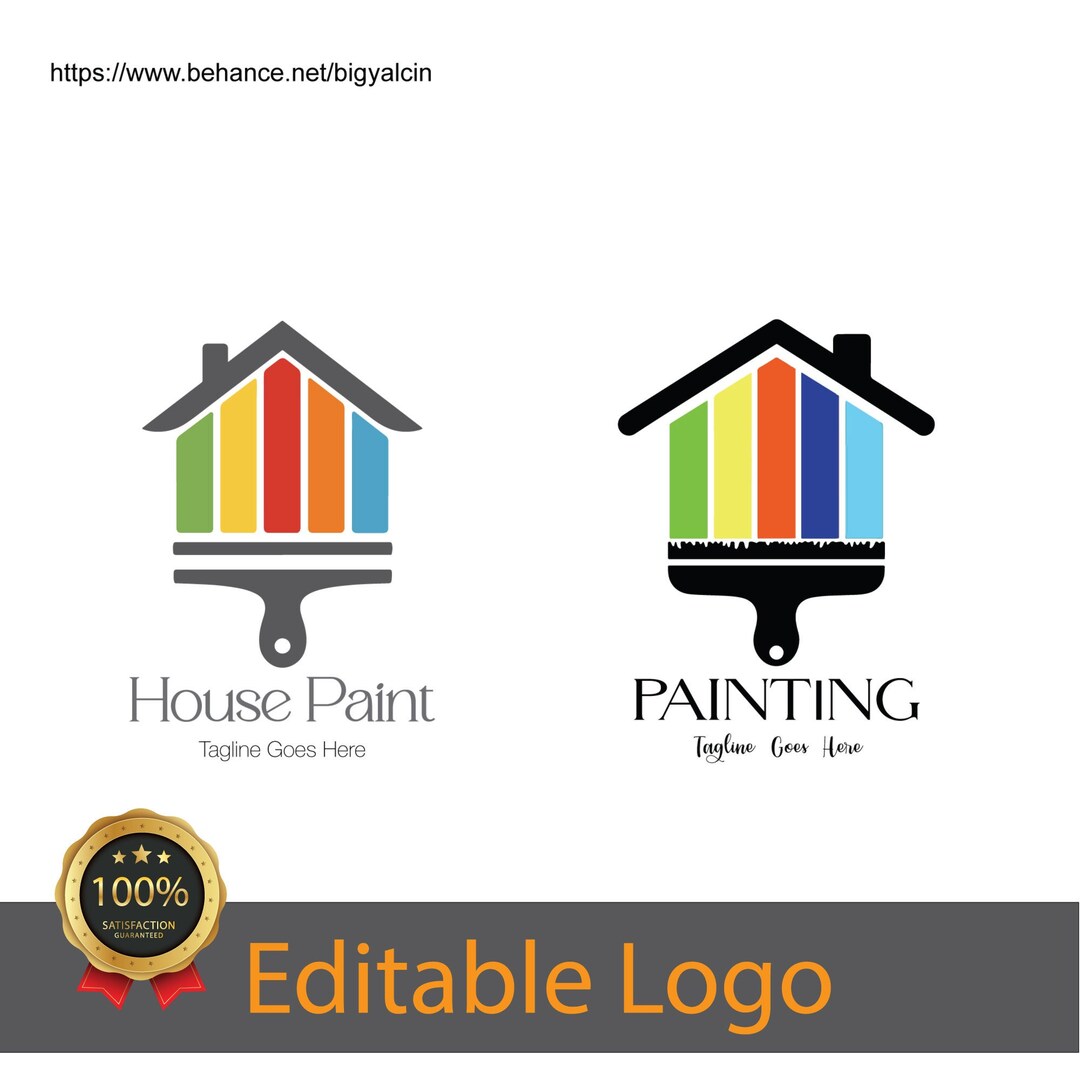 House Painting Logo Kit - Instant Download / Home Improvement Logo ...