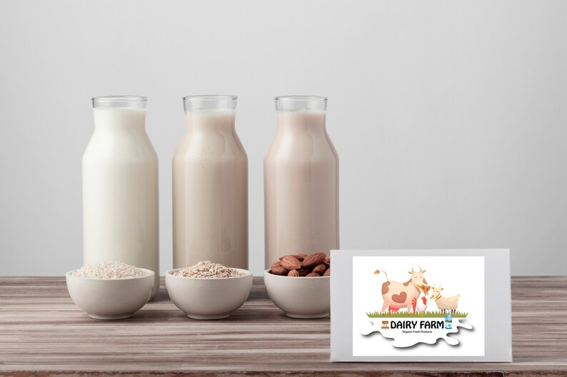 Editable Dairy Farm Logo Design (AI, PDF, JPEG) - Etsy