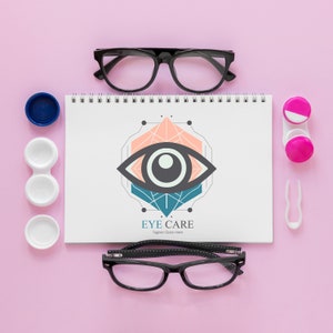 Unique Optician Logo Design: Eye Care Branding (AI, PDF, JPEG) - Etsy