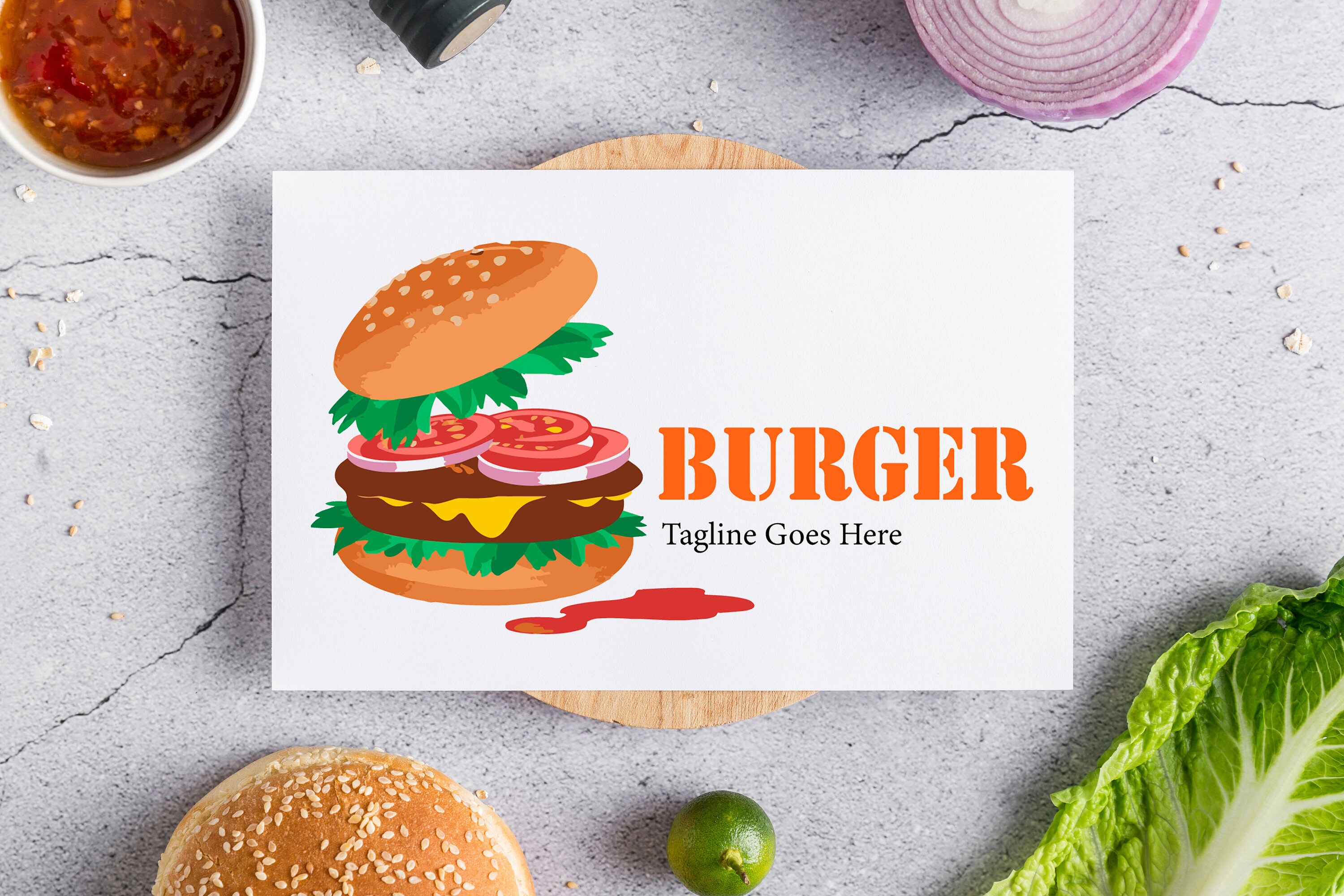 Burger Logo Digital Download Instant Artwork for Fast Food Lovers ...