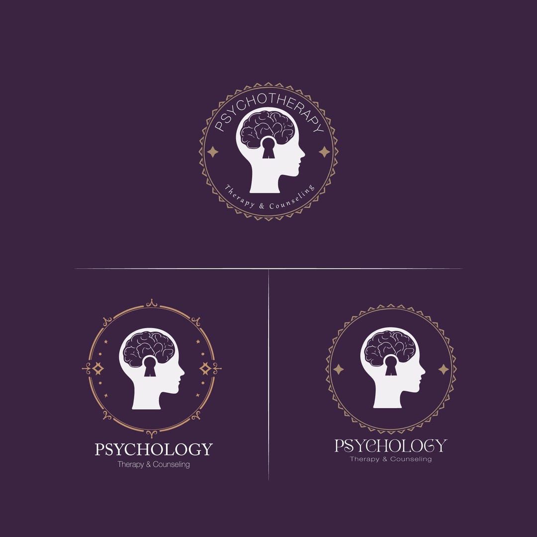 Modern Psychiatry Logo / Psychotherapy Logo / Logo for Therapists ...