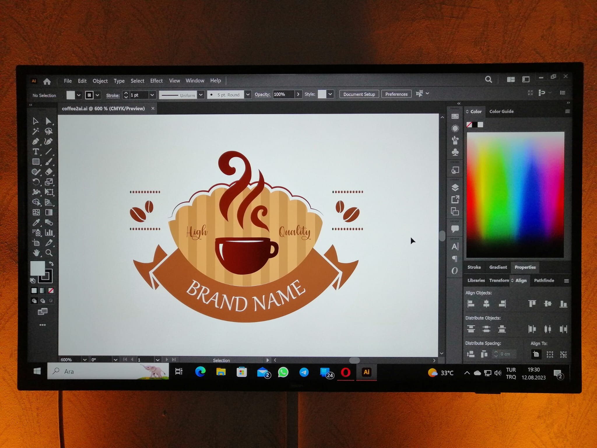 Premade Cafe Logo / Restaurant Logo / Drinks Logo Design / Cup Logo ...