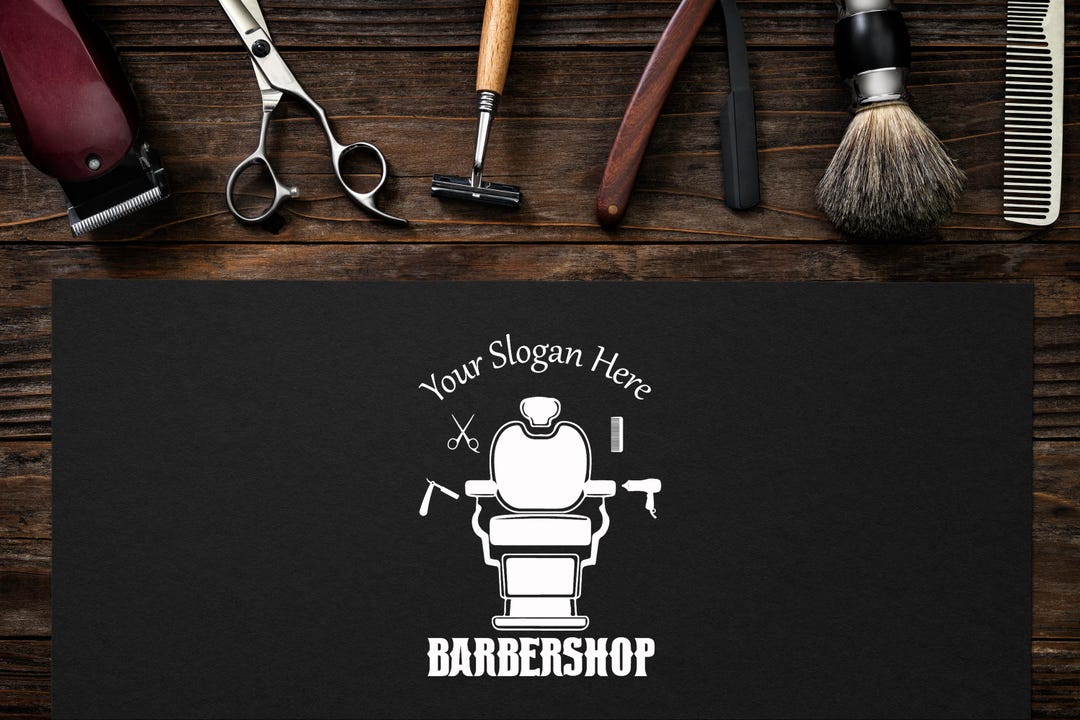 Barber Shop Logo Design: Modern Salon Branding (AI, PDF, JPG) - Etsy