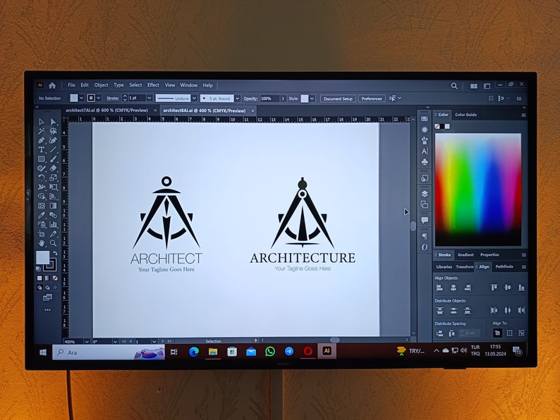 Architectural Compass Logo - Unique Design for Building Professionals ...