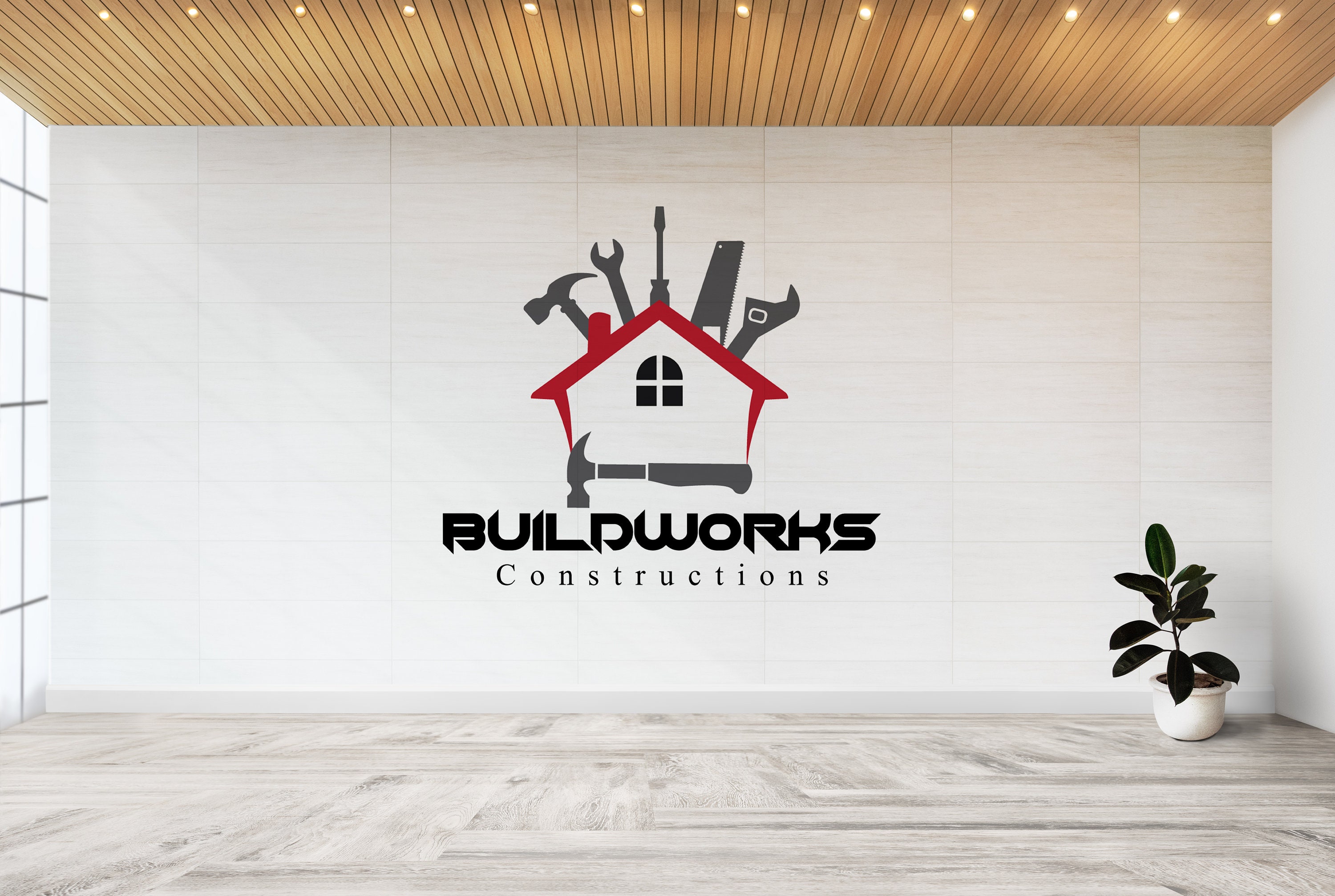 Editable Construction Logo / Logo for House Repair / Renovation Logo ...