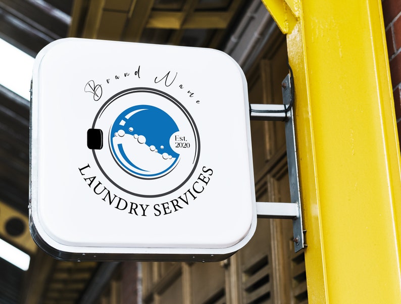 Premade Dry Cleaning Logo / Clothes Washing Logo / Dry Cleaner Logo ...