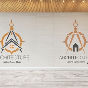 Professional Architect Logo Set Featuring Stylish Compass Designs ...