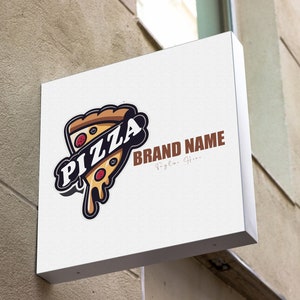 Pizza Logo Design / Pizza Shop Logo / Editable Fast Food Logo / Pizza ...