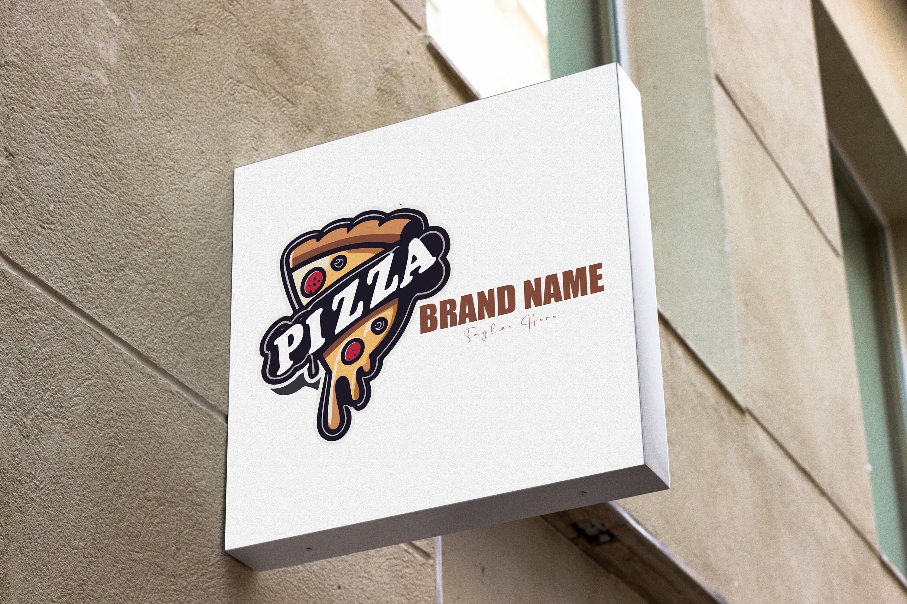 Pizza Logo Design / Pizza Shop Logo / Editable Fast Food Logo - Etsy