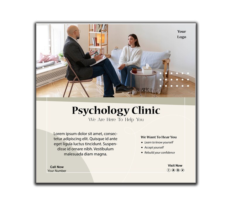 Editable Psychologist Flyer / Counseling Psychology Flyer Design ...