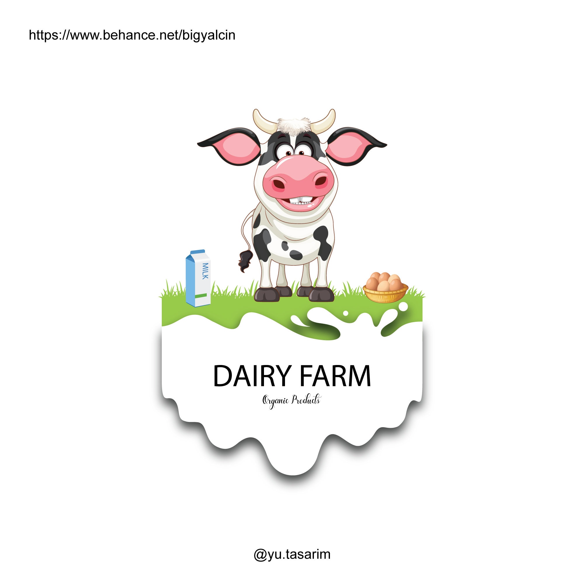 Farm Fresh Dairy Logo: Perfect for Farmers or Dairy Farms / Cow Logo ...