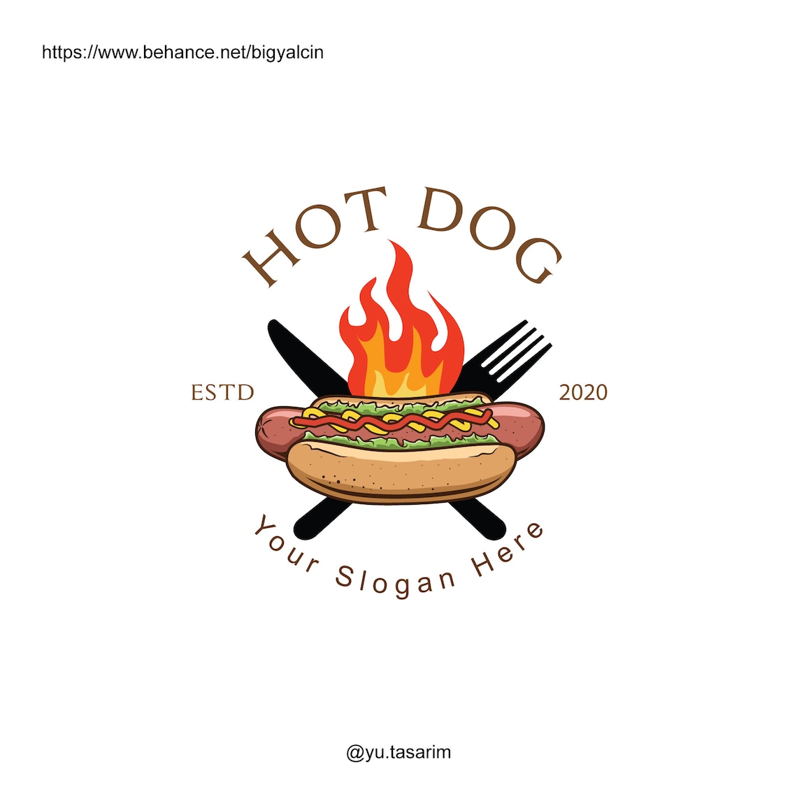 Hot Dog Logo / Fast Food Logo / Restaurant Logo / Food Logo / Catering ...