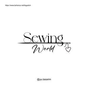 Minimal Sewing Logo / Heart & Needle Sewing Logo – Perfect for Tailors ...
