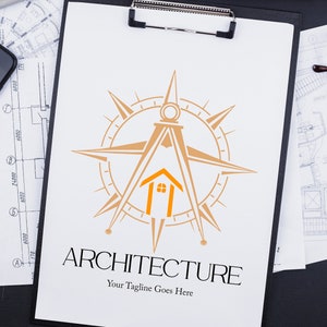 Architectural Compass Logo Design Kit / Architect Logo Design / Chic ...