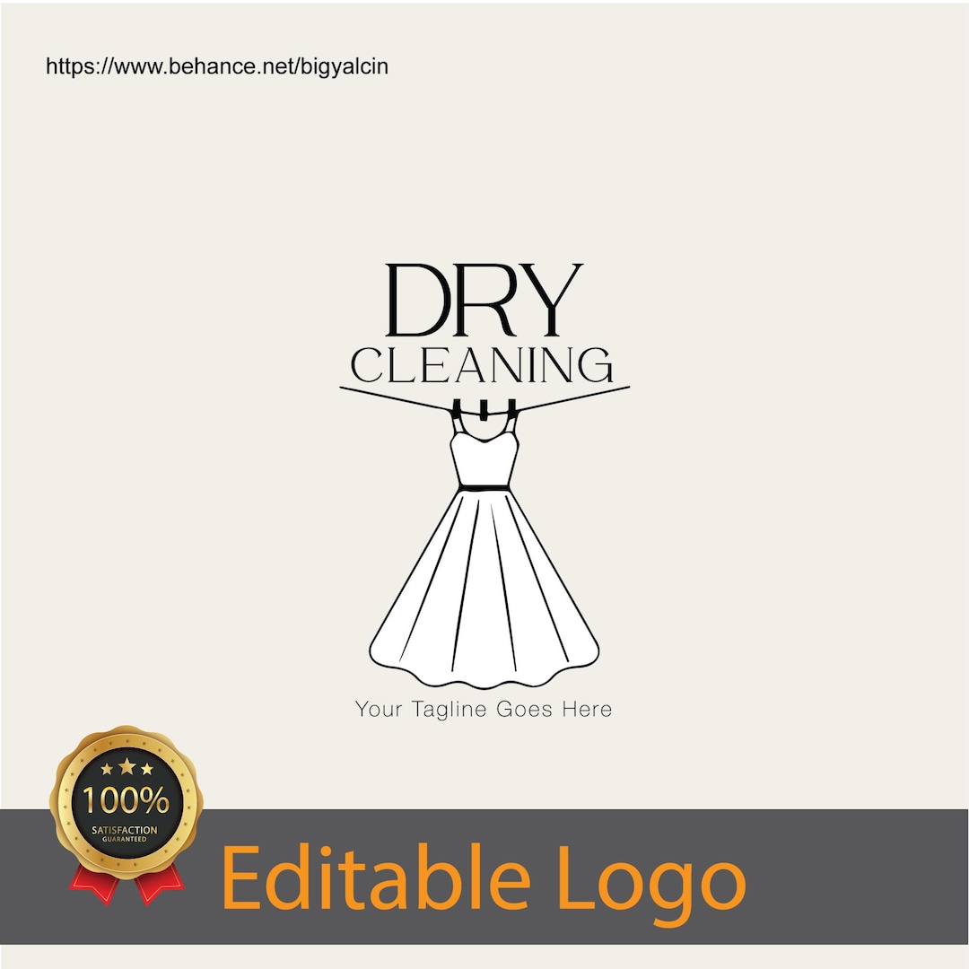 Dry Cleaning Logo Design Service / Laundry Business Logo / Chic Dress ...