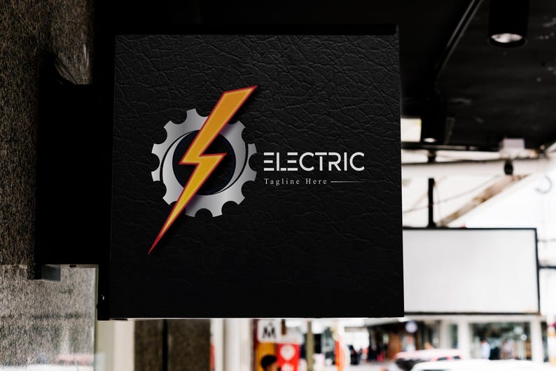 Professional Electrician Logo – Editable Branding for Electrical ...