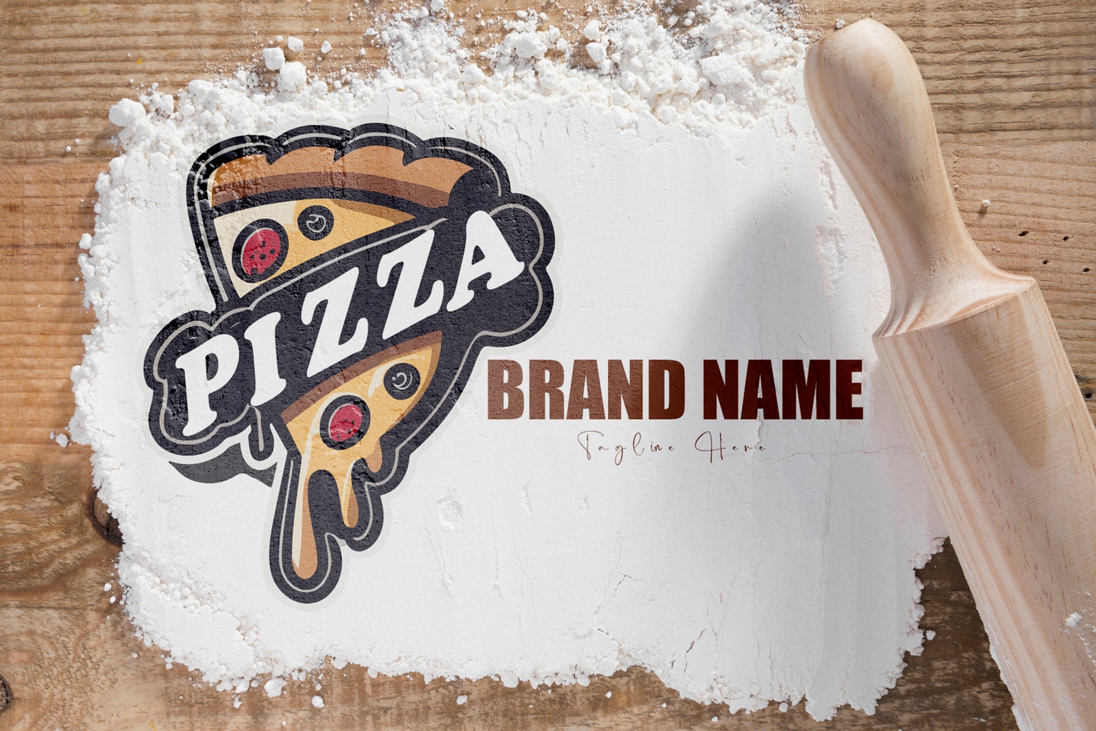 Pizza Logo Design / Pizza Shop Logo / Editable Fast Food Logo / Pizza ...