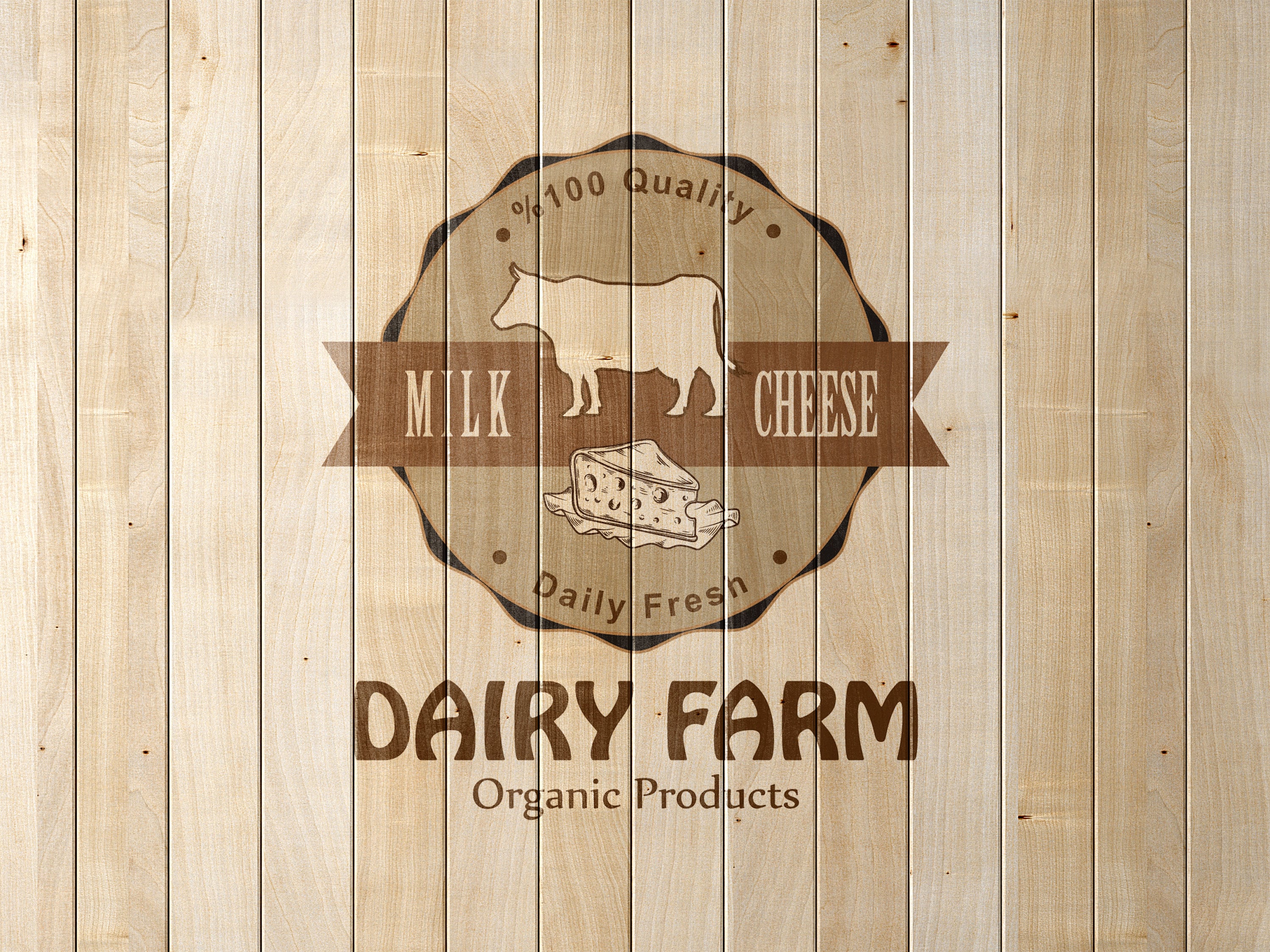 Dairy Logo Design / Cow Logo / Cheese Logo Template / Farm Logo ...