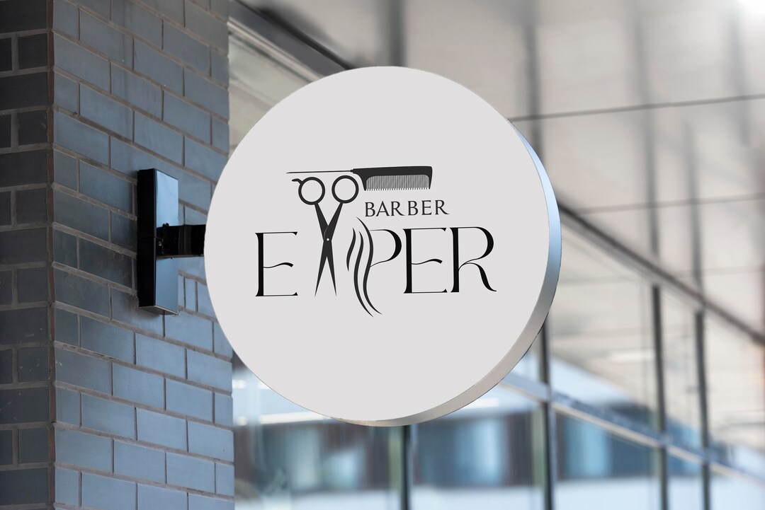Barber Logo / Hair Stylist Logo / Editable Barber Shop Logo / - Etsy