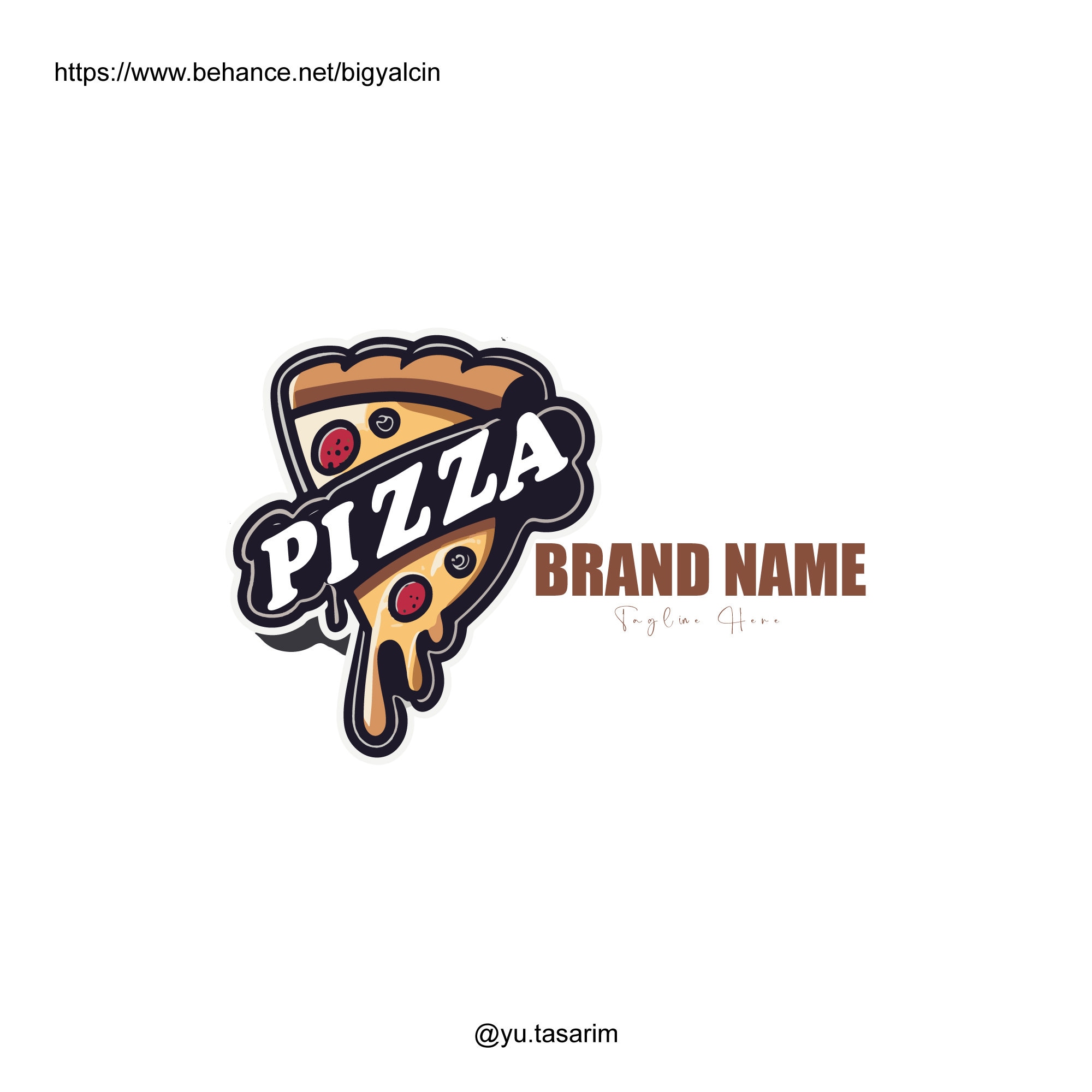 Pizza Logo Design / Pizza Shop Logo / Editable Fast Food Logo / Pizza ...