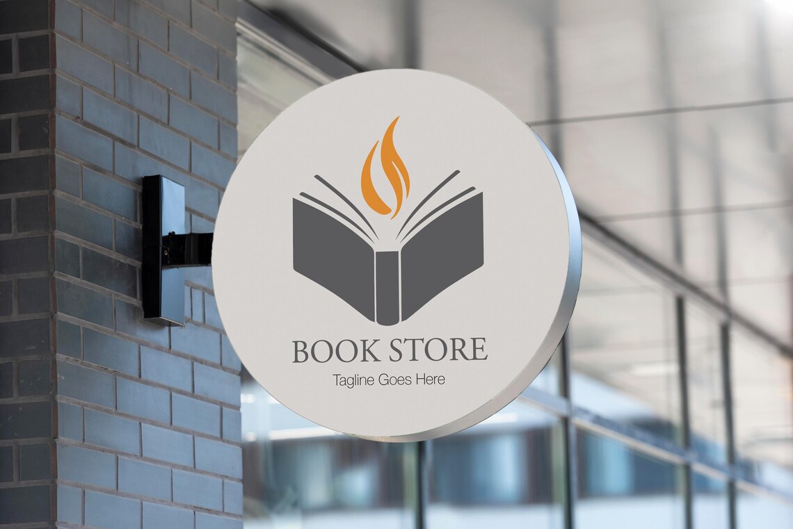 Editable Book Logo Design: Author, Blogger, Bookstore - Etsy