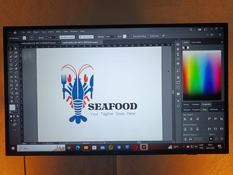Seafood Logo Design / Fish Market & Restaurant Branding / Instant ...