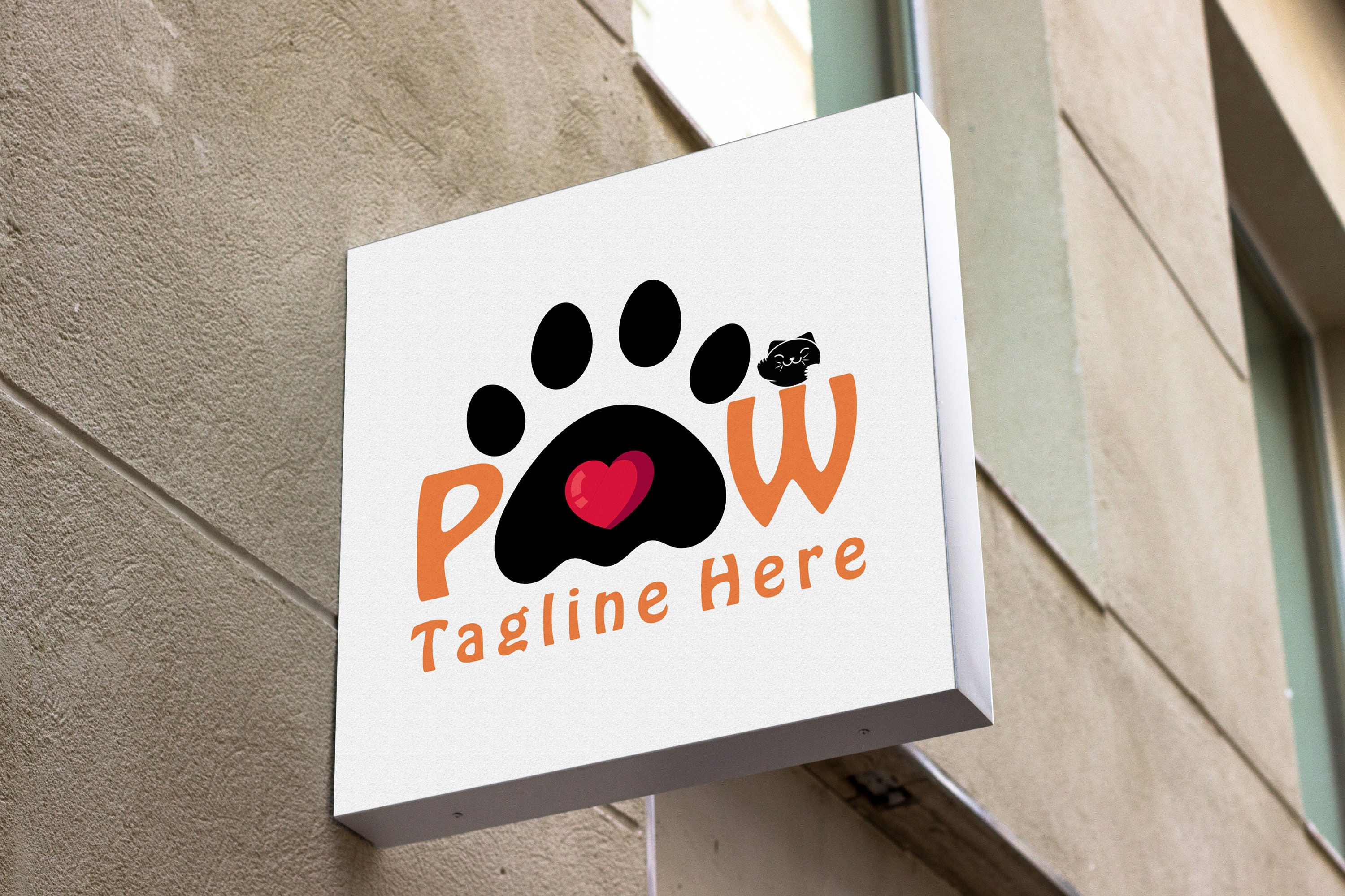 Personalized Pet Care Logo / Cute Paw Logo / Petshop Logo / Dog Paw ...