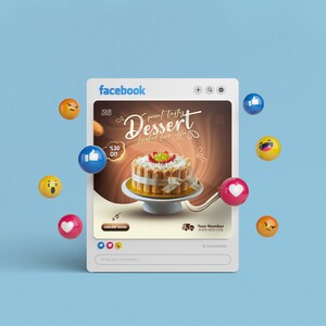 DIY Dessert Flyer / Cupcake Flyer Design / Cake Sale Instagram Post ...